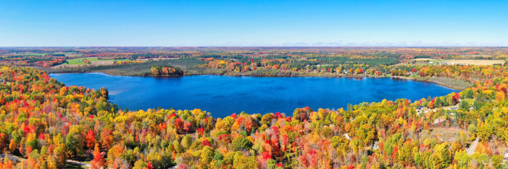 Henderson Lake Fall 001 ~ Dyer Drone